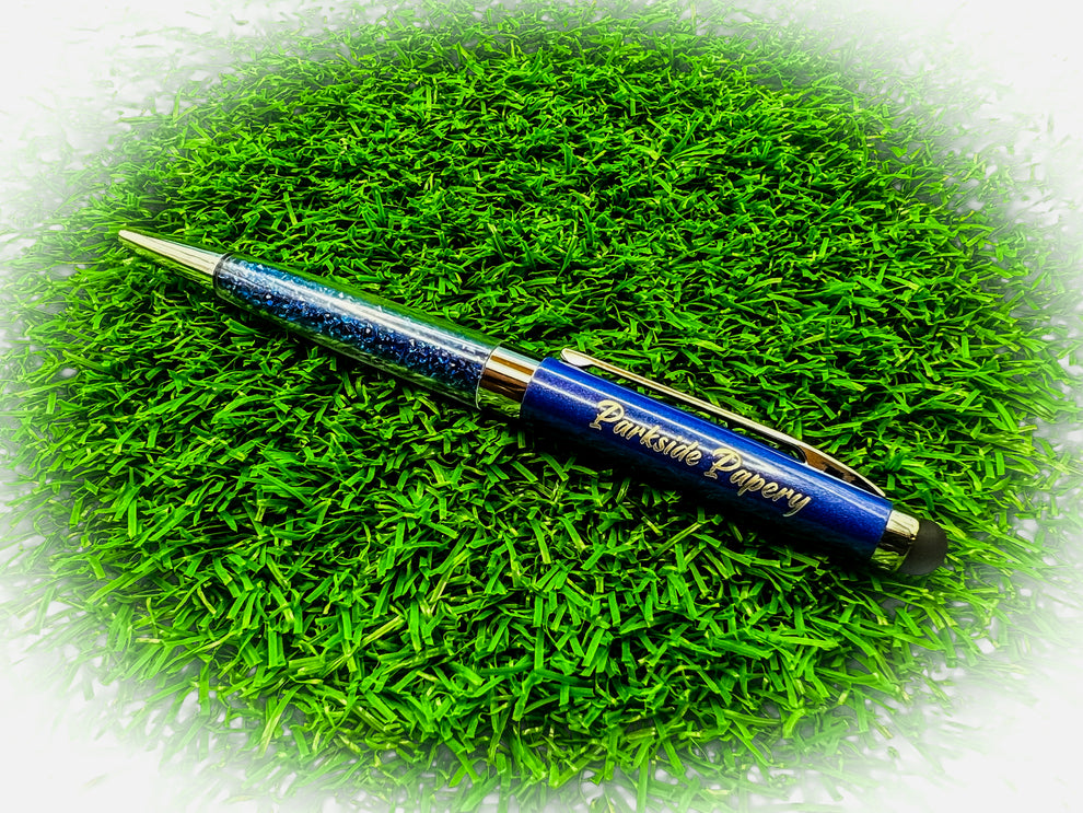 Crystal Diamond Stylus Ballpoint Pen – Royal Blue (Black Ink ...